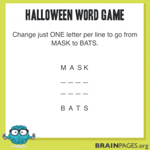 Word Games #1 - Halloween - Brain Pages